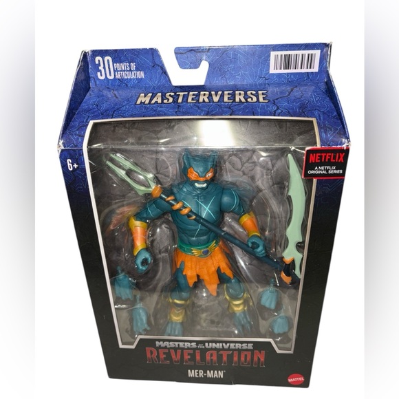 Mattel | Toys | Nwt Mattel Masterverse Merman Action Figure Orange And ...